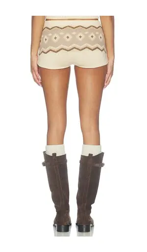 Tularosa Maralyn Fair Isle Short In Ivory