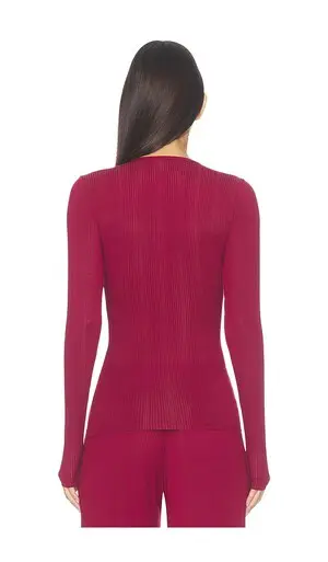 NEGATIVE UNDERWEAR Whipped Henley In Burgundy