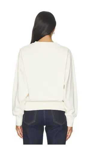 ANINE BING Harry Shrunken Signet Sweatshirt In Ivory