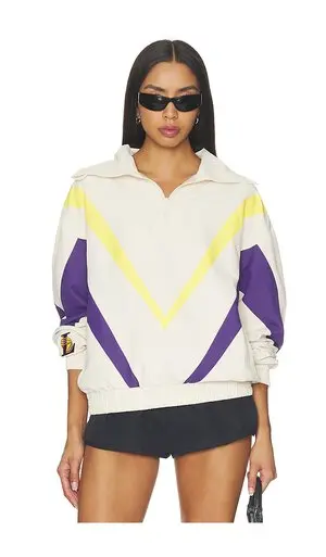 Terez Los Angeles Lakers Windbreaker In Cream