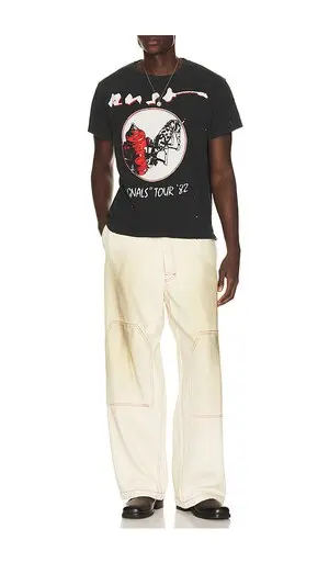 MadeWorn Rush 90's Crew Tee In Charcoal