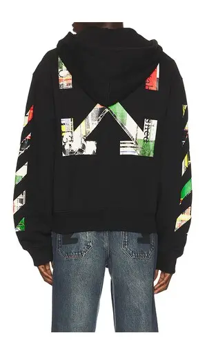 Off-White Industrial Arrow Regular Zip Hoodie - Black