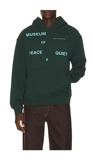 MUSEUM OF PEACE & QUIET Publishing Dept Hoodie In Green - Pine