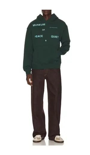 MUSEUM OF PEACE & QUIET Publishing Dept Hoodie In Green
