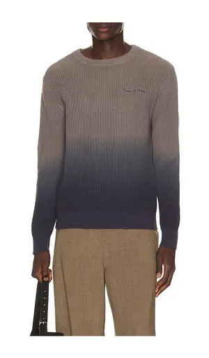 MUSEUM OF PEACE & QUIET Wordmark Knit Sweater In Blue - Navy