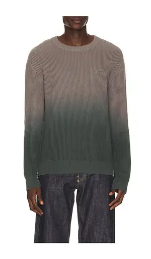 MUSEUM OF PEACE & QUIET Wordmark Knit Sweater In Green