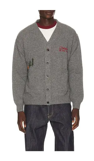 President's P's Wool Hand Embroidery Cardigan Sweater