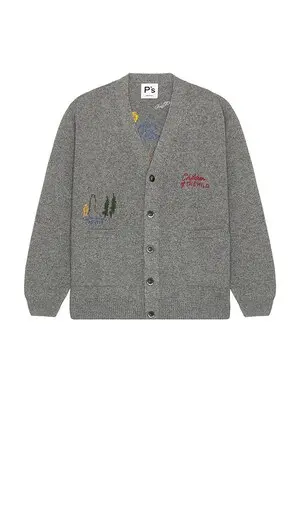 President's P's Wool Hand Embroidery Cardigan Sweater