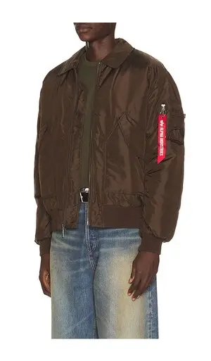 Alpha Industries Cwu 45/p Relaxed Fit Flight Jacket In Brown