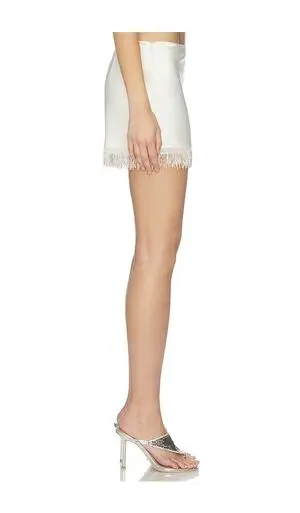 RUNAWAY THE LABEL Valia Low Waist Mini Skirt In White