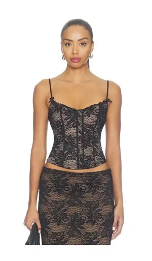 RUNAWAY THE LABEL Kiani Lace Bustier - Black