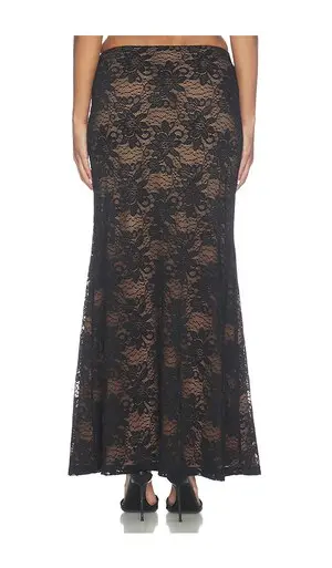 RUNAWAY THE LABEL Kiani Low Waist Lace Maxi Skirt