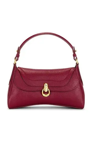 Polo Ralph Lauren Leather Crossbody Small Bag In Burgundy - Currant