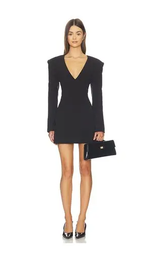 Bardot Olivia Structured Mini Dress - Black