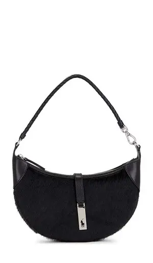 Polo Ralph Lauren Haircalf Shoulder Bag - Black