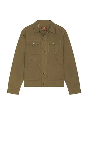 Faherty Brand Frontier Trucker Jacket In Green