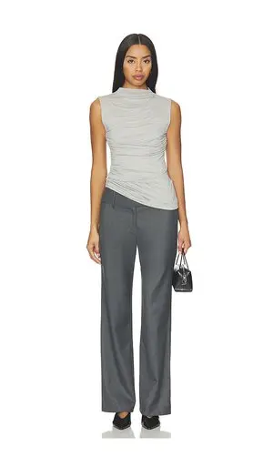 Enza Costa Fluid Viscose Jersey Sleeveless Twist Top