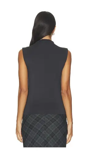 Enza Costa Fluid Viscose Jersey Sleeveless Twist Top In Black