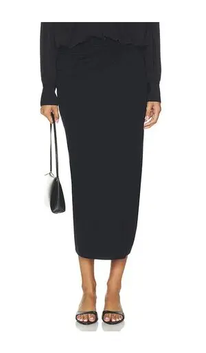 Vince Waist Draped Midi Skirt