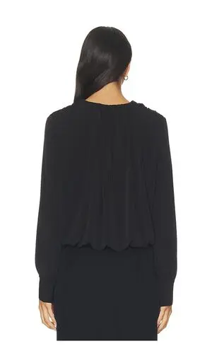 Vince Long Sleeve V Neck Bubble Top