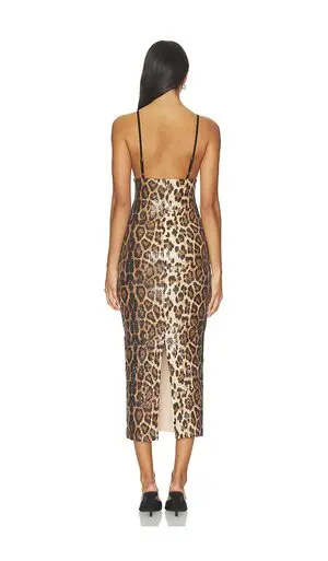 Superdown Dante Midi Dress In Brown