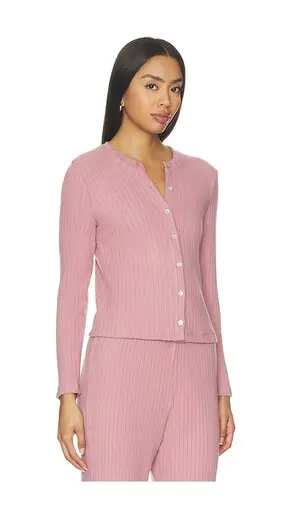 Donni. The Sweater Rib Cardigan In Pink