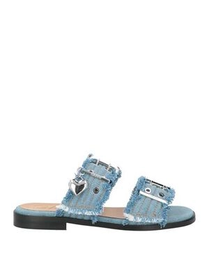 GANNI Sandals Size Textile Fibers - Blue