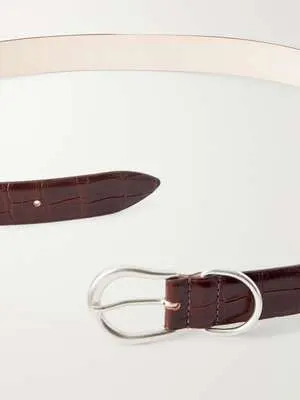 DEHANCHE Hollyhock 3cm Croc-effect Leather Belt