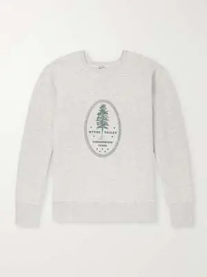 WYTHE Conservation Corps Printed Organic Cotton-fleece Sweatshirt