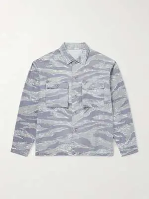 A.PRESSE Printed Cotton Jacket - Gray