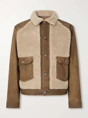 Ralph Lauren Fleece-trimmed Denim Jacket - Brown