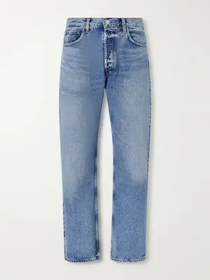 AGOLDE Magnus Straight-leg Distressed Organic Cotton Jeans - Blue