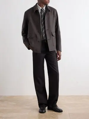 Herno Padded Wool-blend Tweed Overshirt