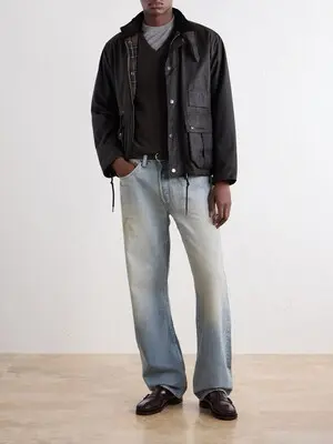 FULLCOUNT Straight-leg Distressed Jeans