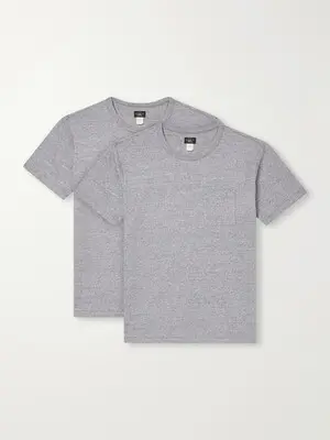 Ralph Lauren Set Of Two Cotton-jersey T-shirts - Gray