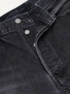 AARON LEVINE 90's Straight-leg Washed Jeans