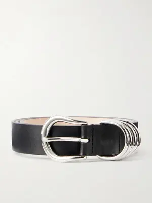 DEHANCHE 4cm Studded Leather Belt - Black