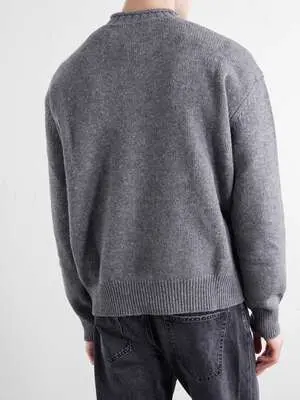 AARON LEVINE Flecked Merino Wool Sweater
