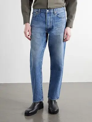 AARON LEVINE 90's Straight-leg Washed Jeans