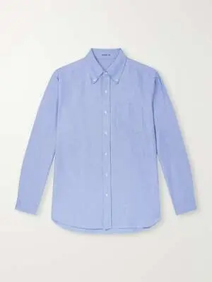 WYTHE Button-down Collar Cotton Oxford Shirt - Blue