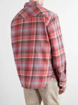 WYTHE Checked Cotton-flannel Western Shirt