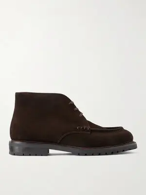 MORJAS Moc Toe Chukka Suede Desert Boots - Brown