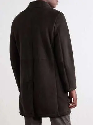 Brioni Paneled Shearling Coat