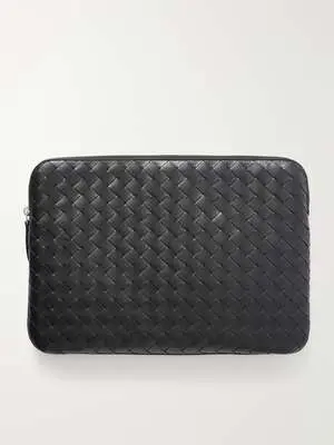 Bottega Veneta Getaway Intrecciato Leather Document Case - Black
