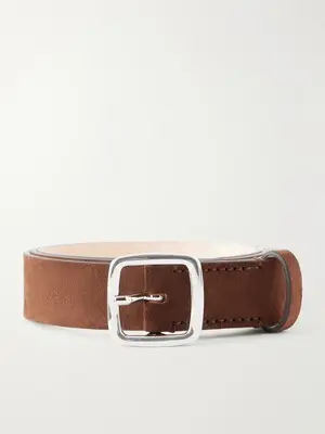 DEHANCHE 2.5cm Baptiste Suede Belt - Brown
