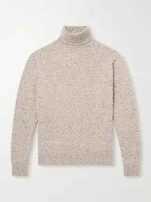 Zegna Wool-blend Rollneck Sweater - Neutrals