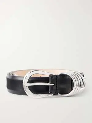 DEHANCHE Hollyhock 3cm Leather Belt - Black