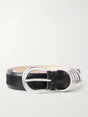 DEHANCHE Hollyhock 3cm Leather Belt - Black