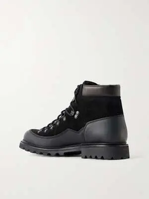 MORJAS Leather-trimmed Suede Hiking Boots