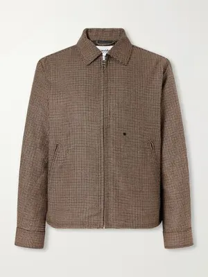 CORRIDOR Dekalb Houndstooth Wool-twill Jacket - Brown